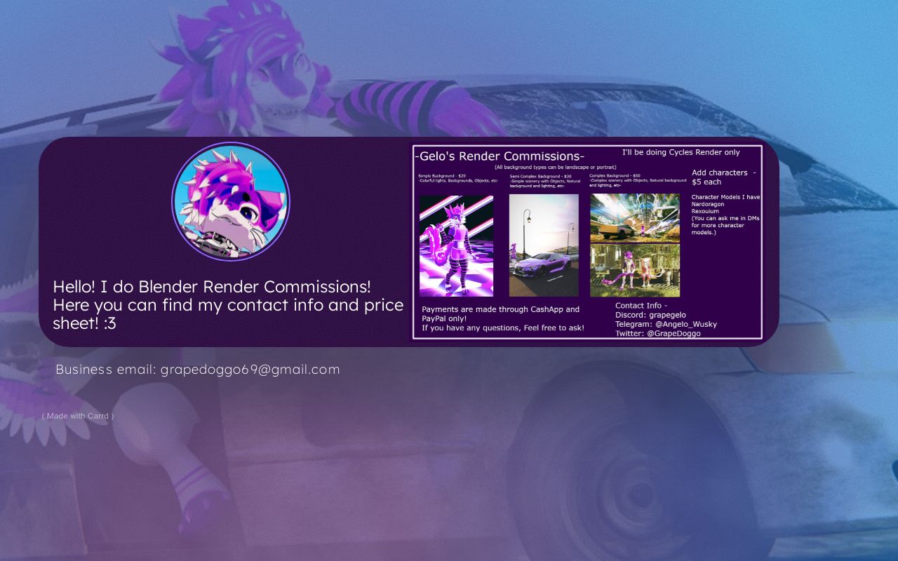 Gelo's Render Commissions