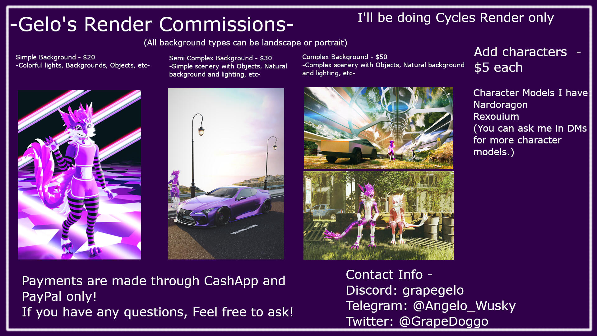 Gelo's Render Commissions